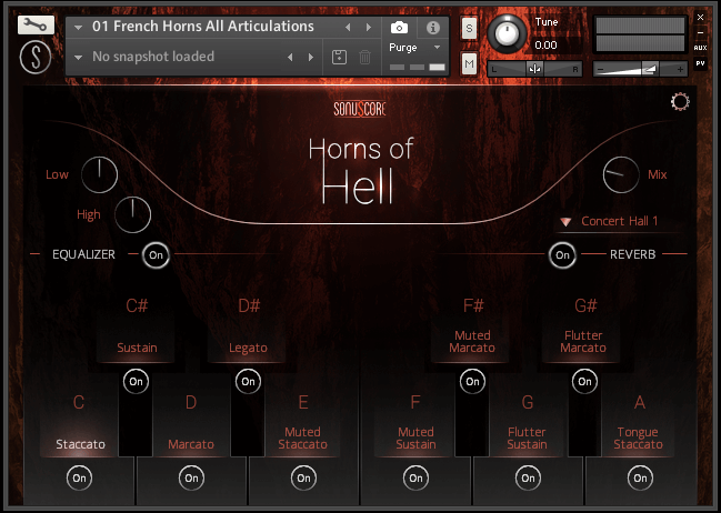 HORNS OF HELL - percussion, organ & brass vst library - Sonuscore